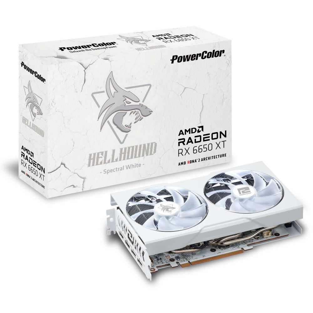 Видео карта PowerColor HellHound Spectral White OC Radeon RX 6650 XT ...