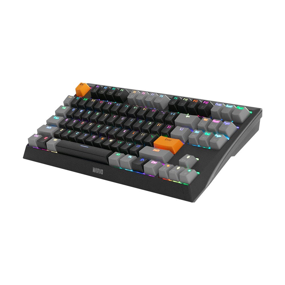 Геймърска механична клавиатура Marvo KG980-A - RGB Blue switches TKL