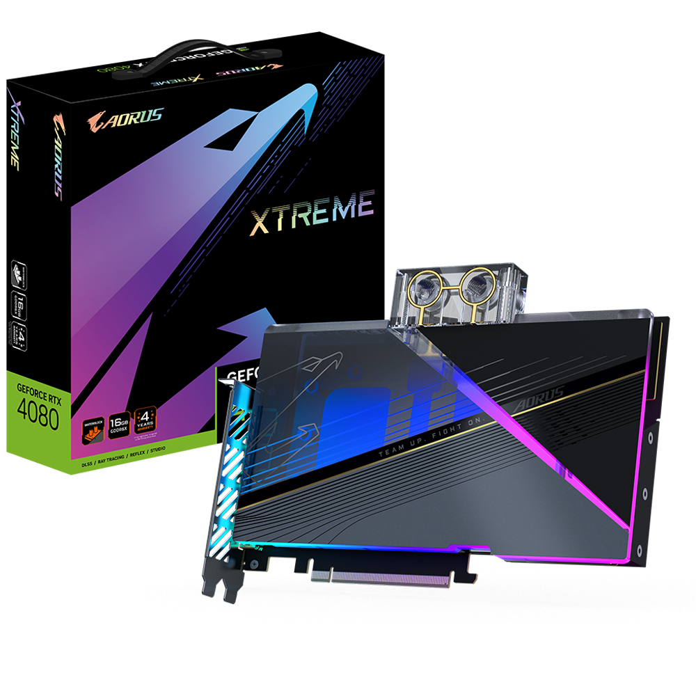 Видео карта Gigabyte GeForce RTX 4080 AORUS XTREME WATERFORCE WB 16GB ...