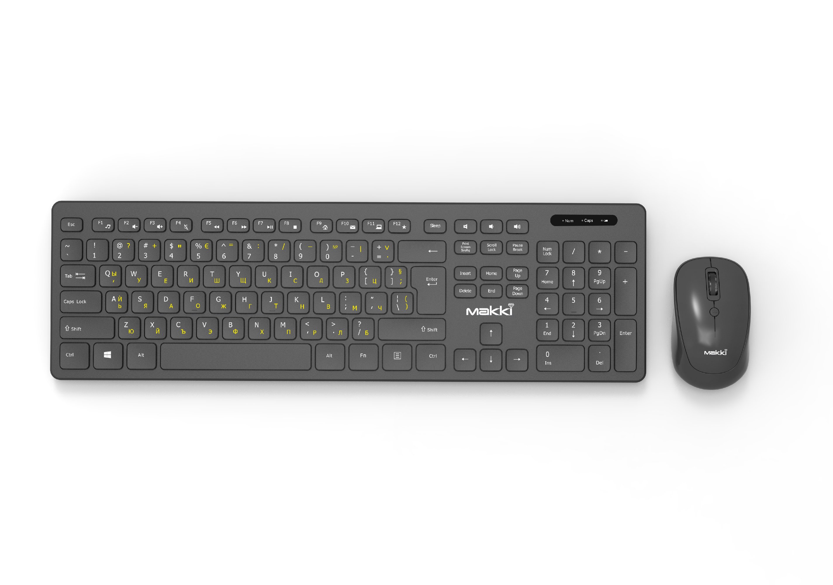 Makki БДС клавиатура и мишка Combo Keyboard and Mouse Wireless 2.4G BG ...