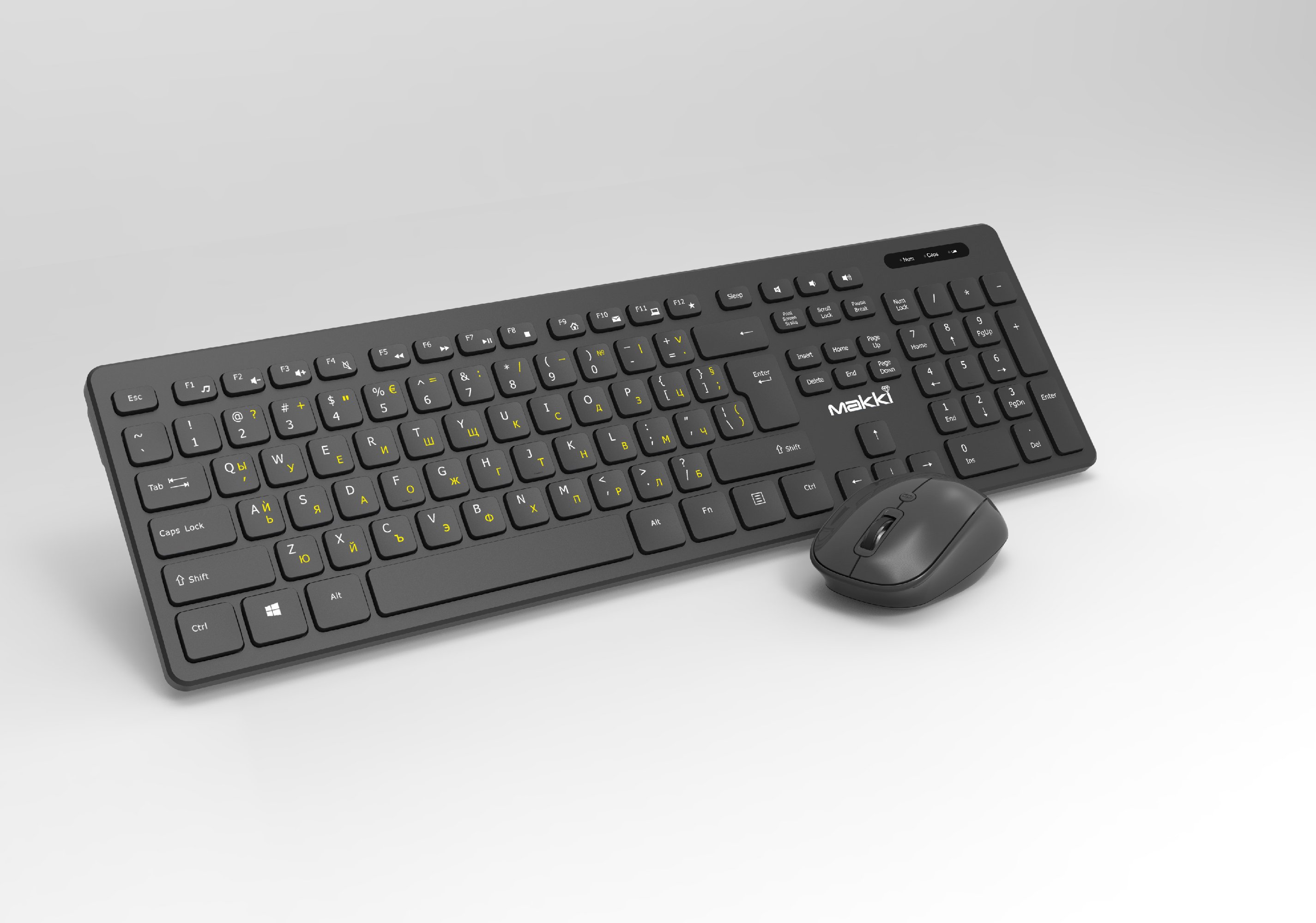 Makki БДС клавиатура и мишка Combo Keyboard and Mouse Wireless 2.4G BG ...