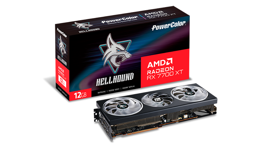 Видео карта PowerColor AMD Radeon RX 7700 XT Hellhound 12GB GDDR6