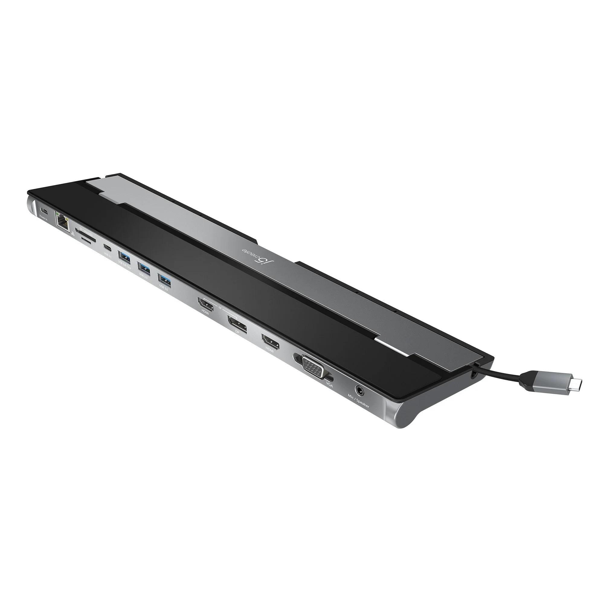 Докинг станция j5create JCD543P, За три монитора, 100W PD, Захранващ ...