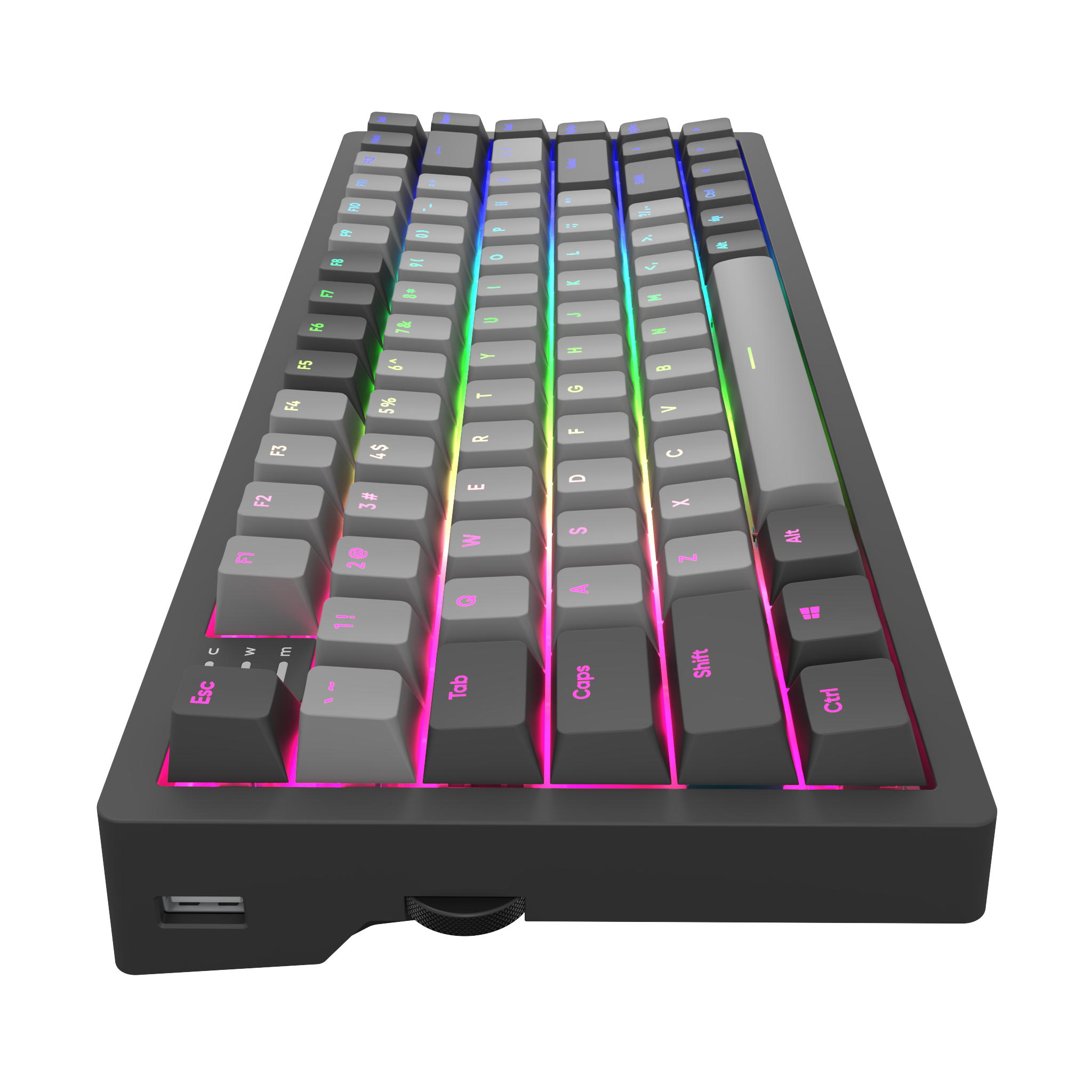Геймърскa механична клавиатура Dark Project KD83A Cloud Grey TKL PBT ...