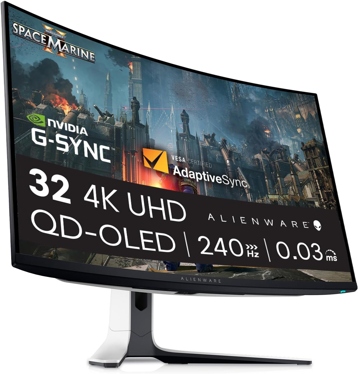 Геймърски Монитор Dell Alienware AW3225QF 32", 4K QD-OLED, 3840x2160 ...