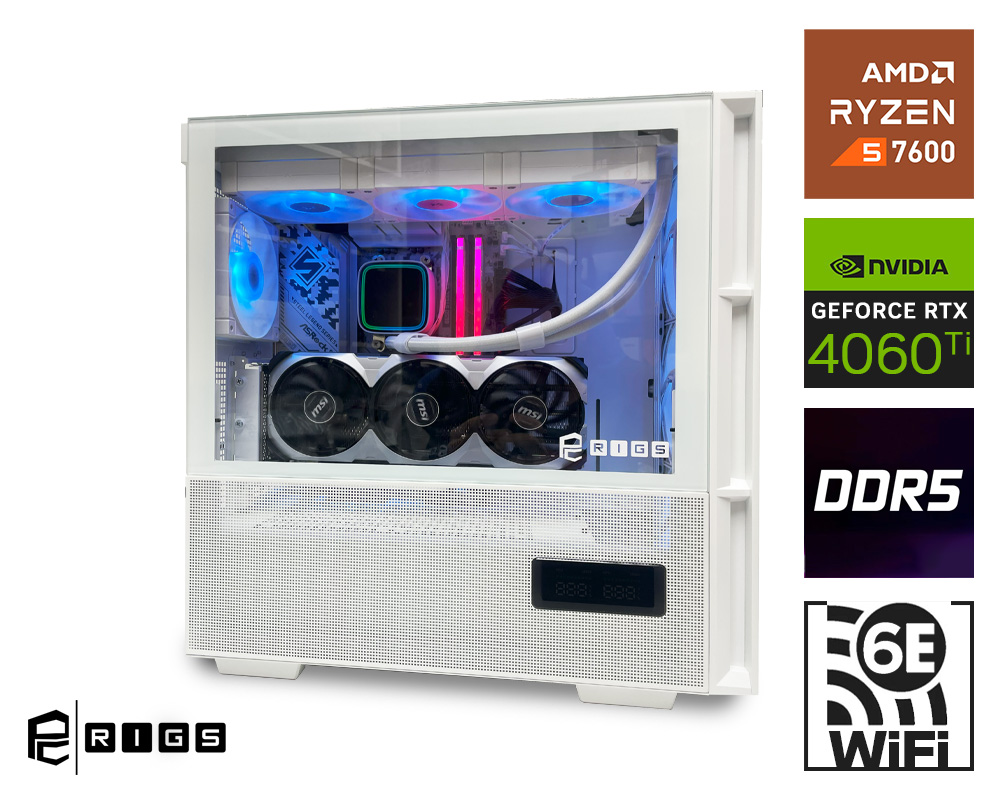 Геймърски компютър PCB|Rigs Spectre Gamer WH, AMD Ryzen 5 7600, ASRock ...