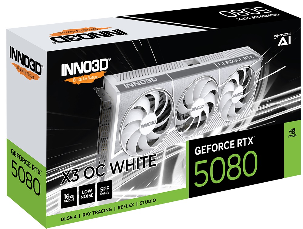 Видео карта INNO3D GeForce RTX 5080 X3 OC White 16GB - N50803-16D7X ...