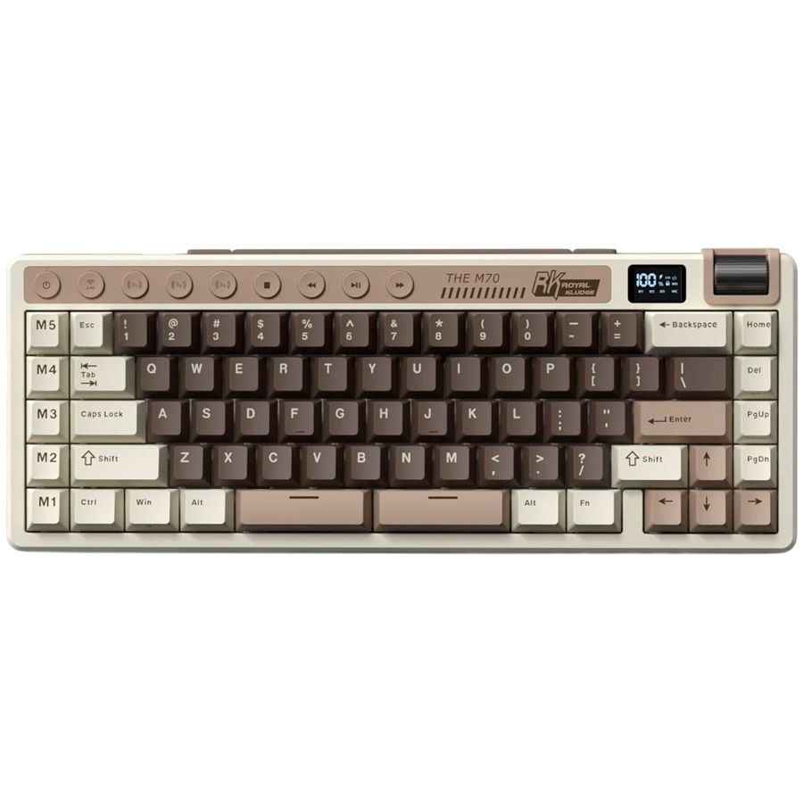 Геймърска клавиатура ROYAL KLUDGE RK M70 Mocha Grey Gaming Keyboard ...
